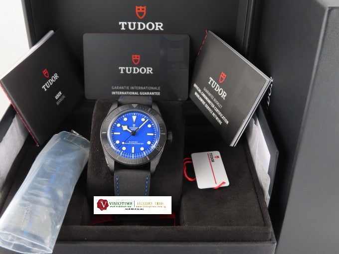 Tudor Black Bay Ceramic 41 mm Exhibition Case Back Blue Dial 79210 New ...